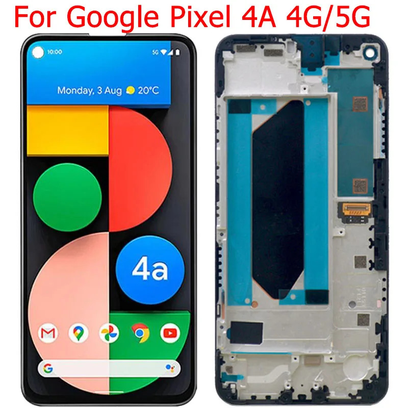 in stock Pixel 4A LCD For Google Pixel 4A 4G 5G LCD Display Screen With ...