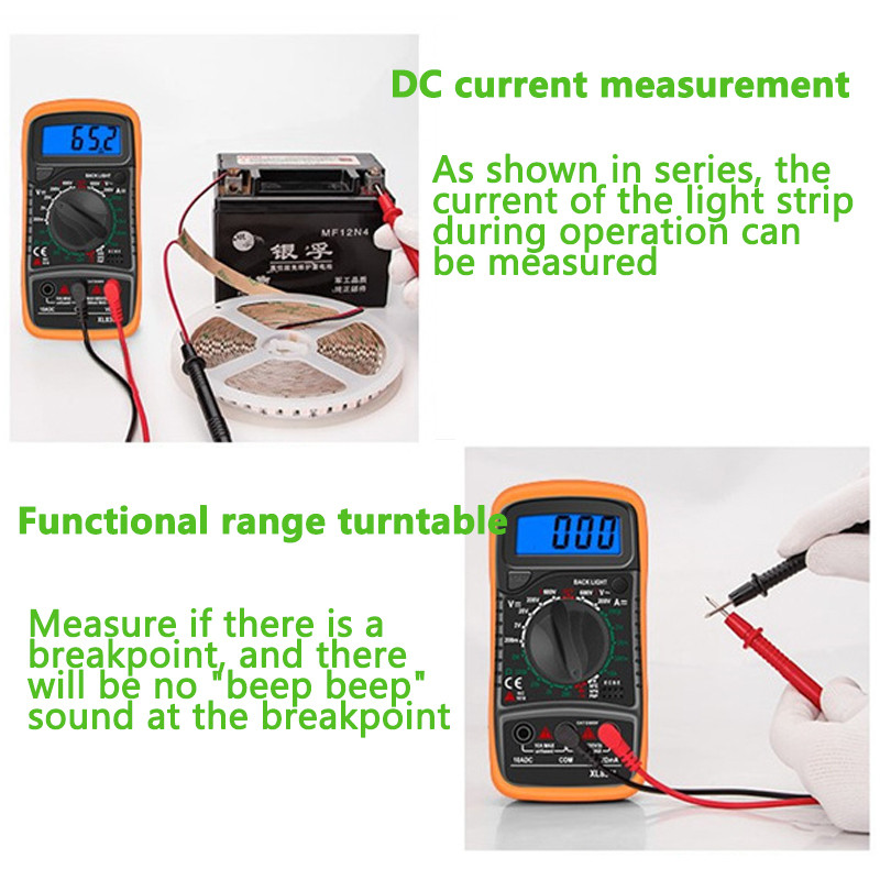 XL830L LCD Digital Tester Original Multimeter Manual-Ranging Multi ...