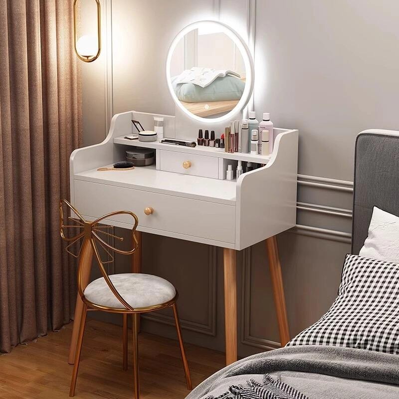 Dressing Table Bedroom Modern Simple Dressing Table 2024 New Light ...