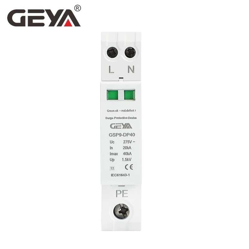 Gsp9 GEYA 1P+N 18Mm SPD 20~40Ka Surge Protector Lighing Protection Low-Voltage Arrester Device ...