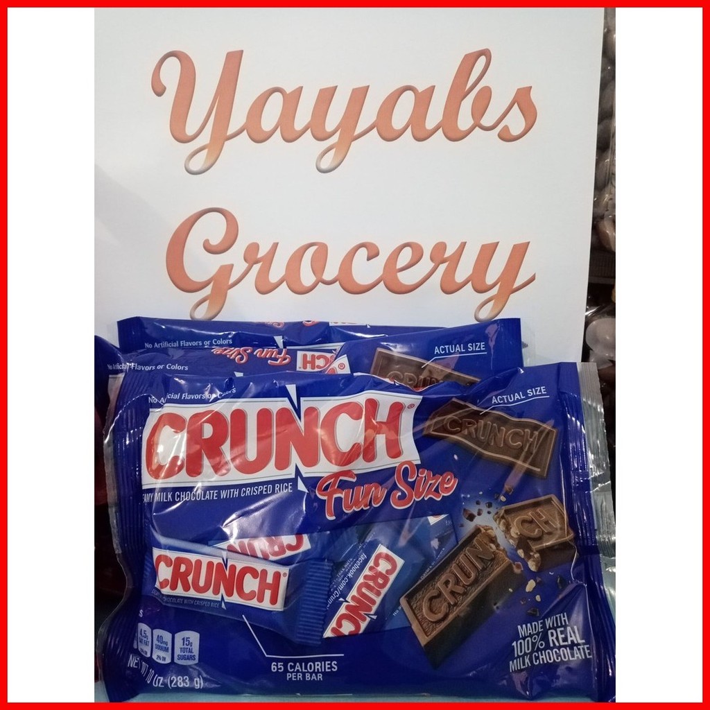 Nestle Crunch Fun Size Milk Chocolate Bars 283.4g original | Shopee ...