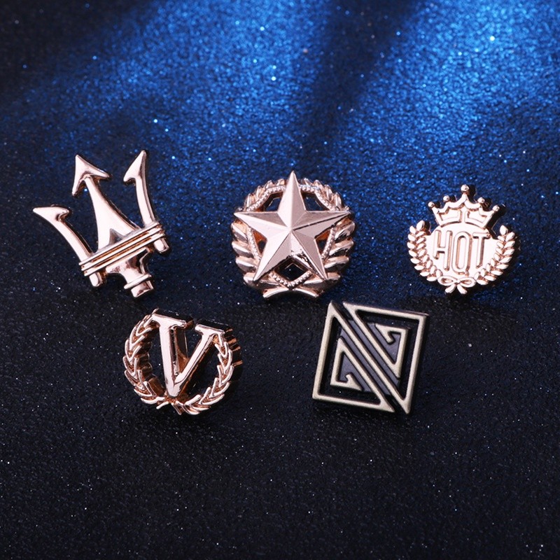 Hot Sell Korean Personality Mini Pin Trident Five Pointed Star Men's ...