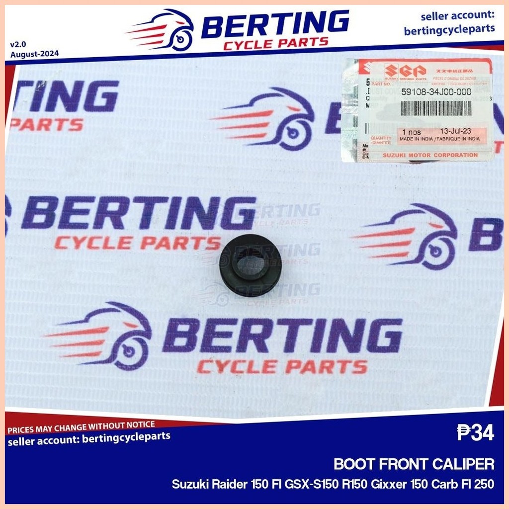 SGP BOOT FRONT CALIPER Suzuki Raider 150 FI GSX-S150 R150 Gixxer 150 ...