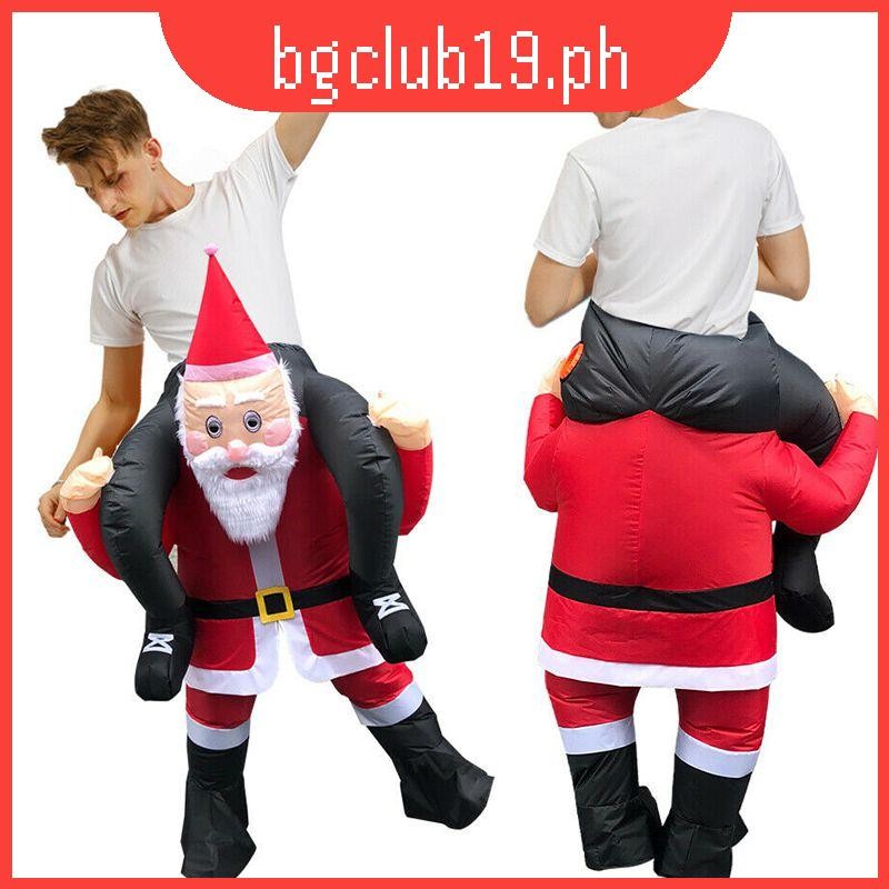 Christmas Inflatable Costume Santa Claus Ride On Adults Outfit Cosplay ...