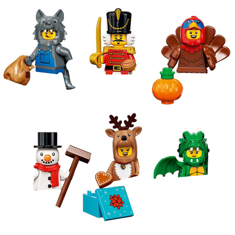 Animal Werewolf Snowman Nutcracker Green Dragon Man Anime Bricks Model ...