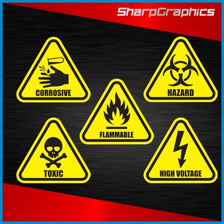 Top Rated HAZMAT Safety Flammable Toxic Hazard High Voltage Corrosive ...