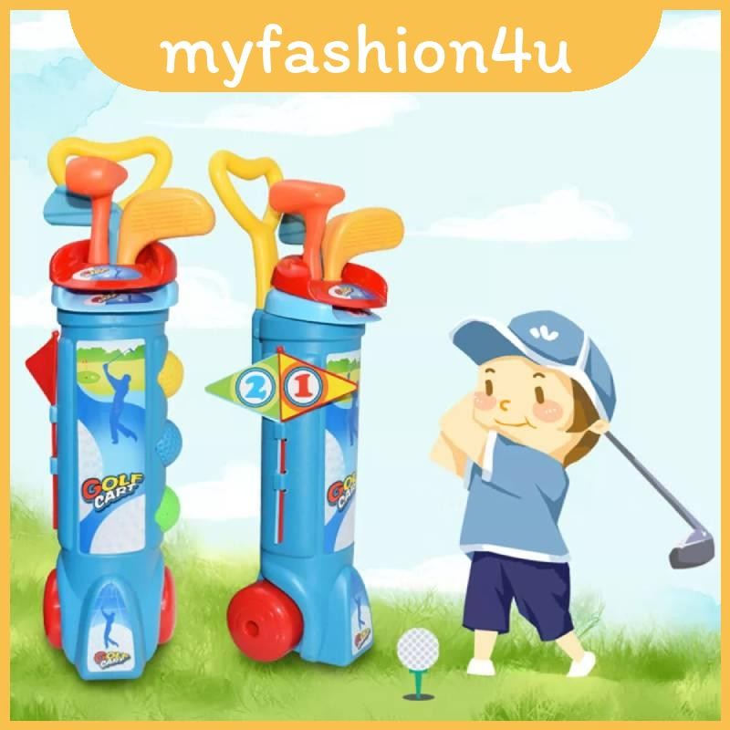 Vibrant Blue And Red Bag Mini Golf Club Set For Kids And Bonding Family ...