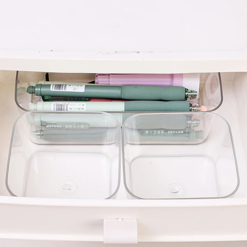 Acrylic Transparent Drawer Organizer Desk Trays Container Drawer ...