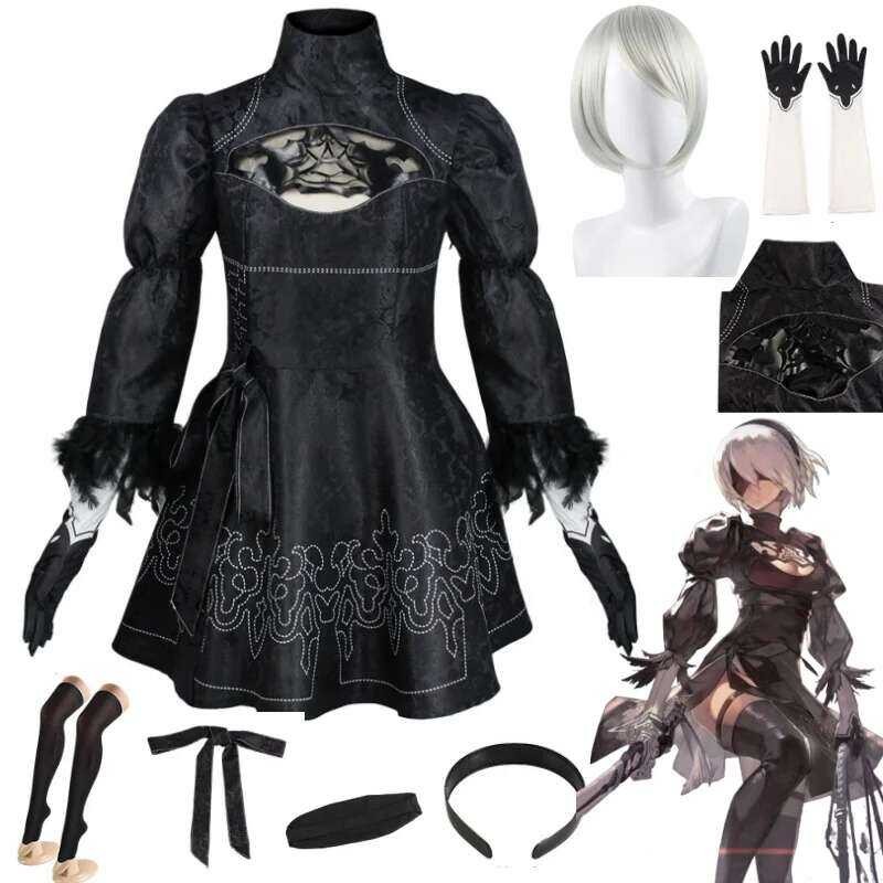 Nier Automata Cosplay Costume Yorha 2B Sexy Outfit Games Suit Women ...