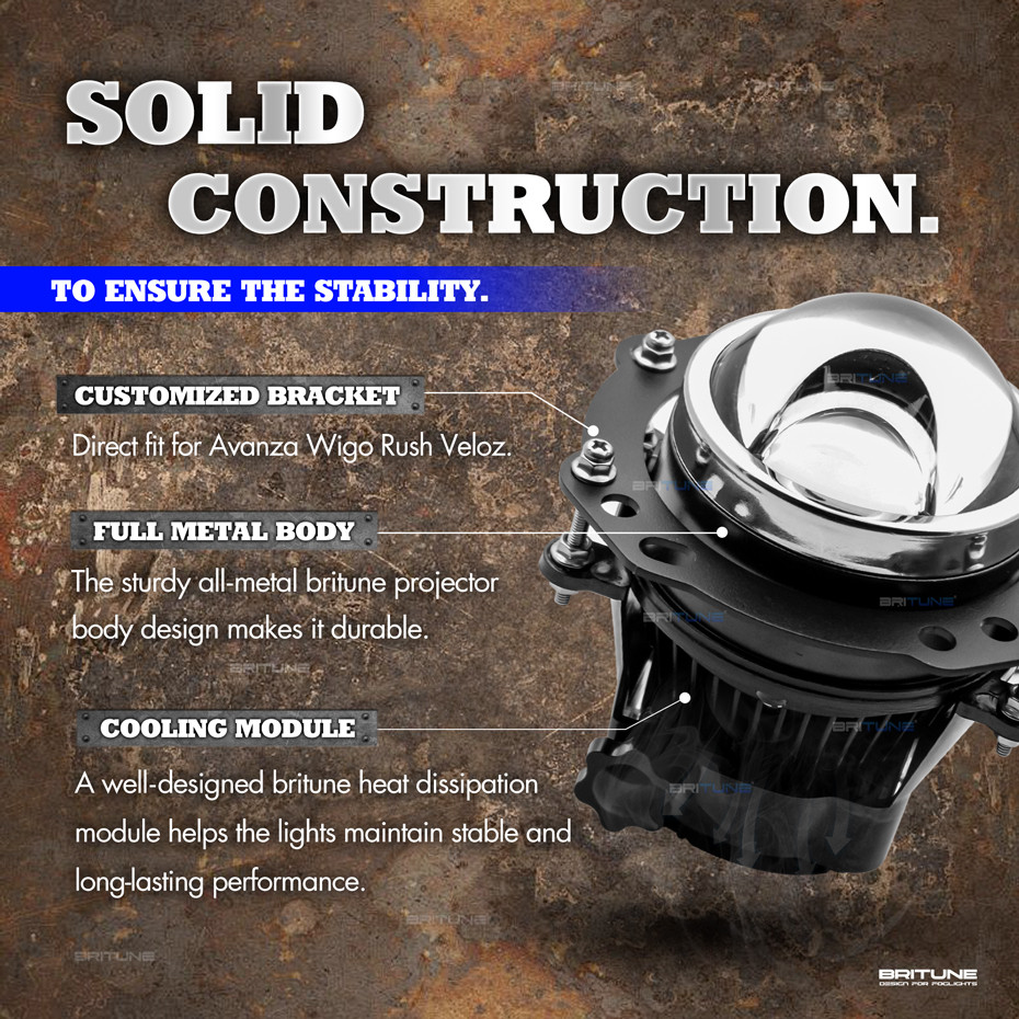 H11 Bi LED Projector Fog Light For Car For Toyota Avanza WIGO Rush ...