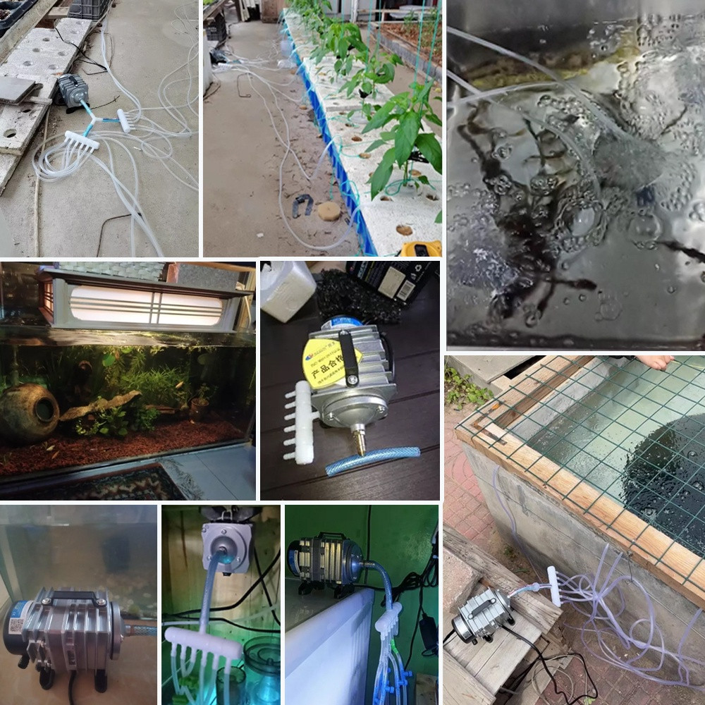 【DDC AQUA】Electromagnetic Air Compressor Pump Oxygen Aquarium Fish Pond ...