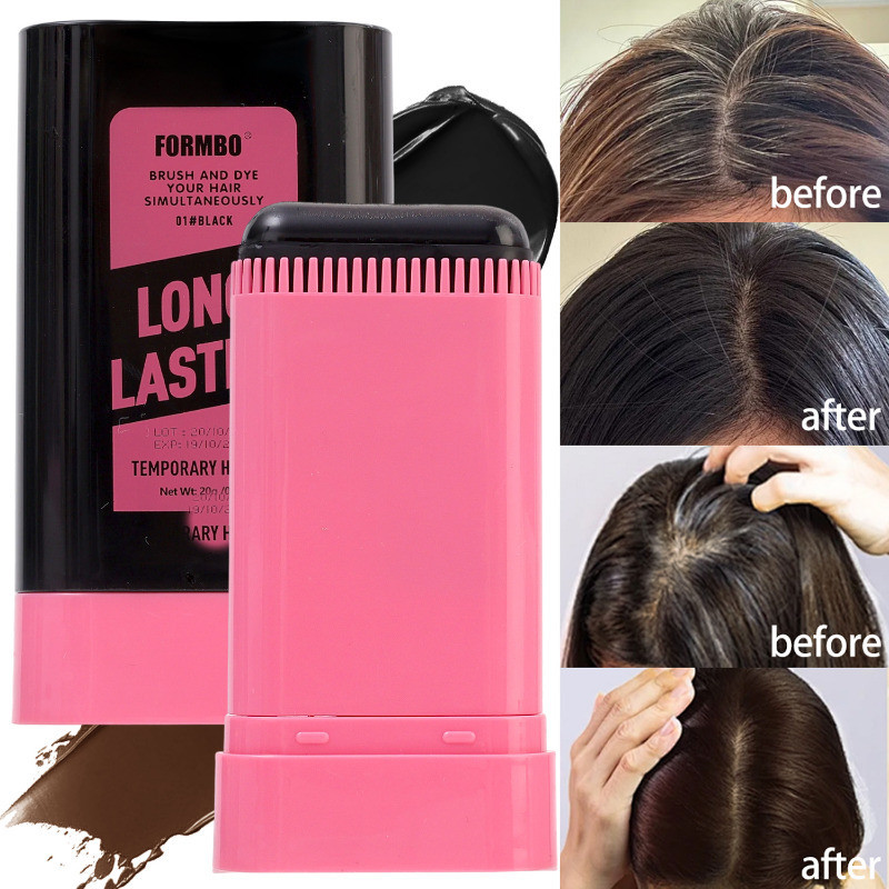 2-In-1 Hair Color Stick Comb - Black Brown Disposable Hair Stick ...