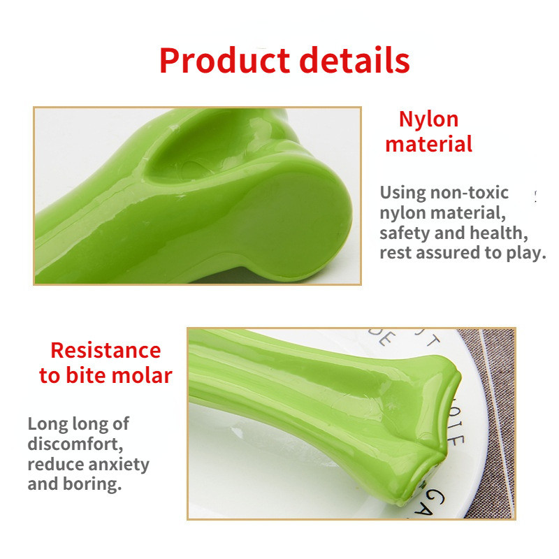 Pet Nylon Beef Flavored Molar Rod Bone Large Breed Dogs Bite Resistance ...