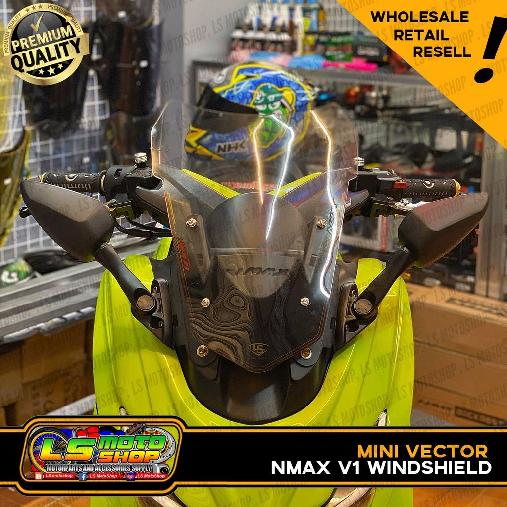 in stock LS MINI VECTOR CARBON WINDSHIELD FOR NMAX V1 | Shopee Philippines