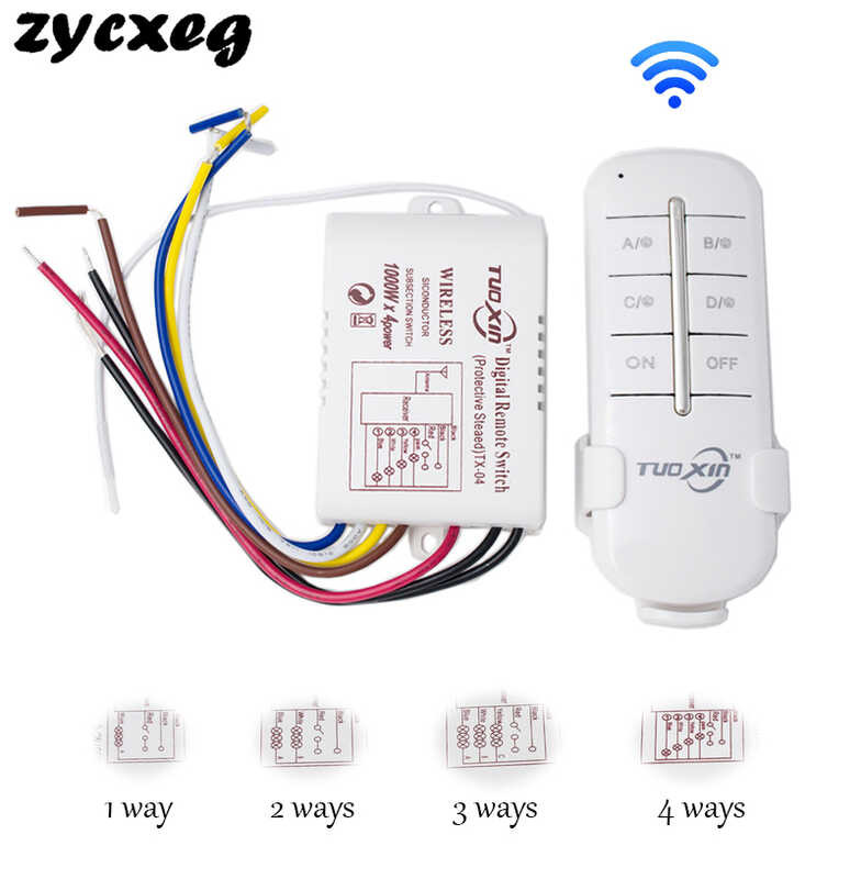 Wireless ON Digital OFF Remote Control Switch For Light Bulb Chandelier ...