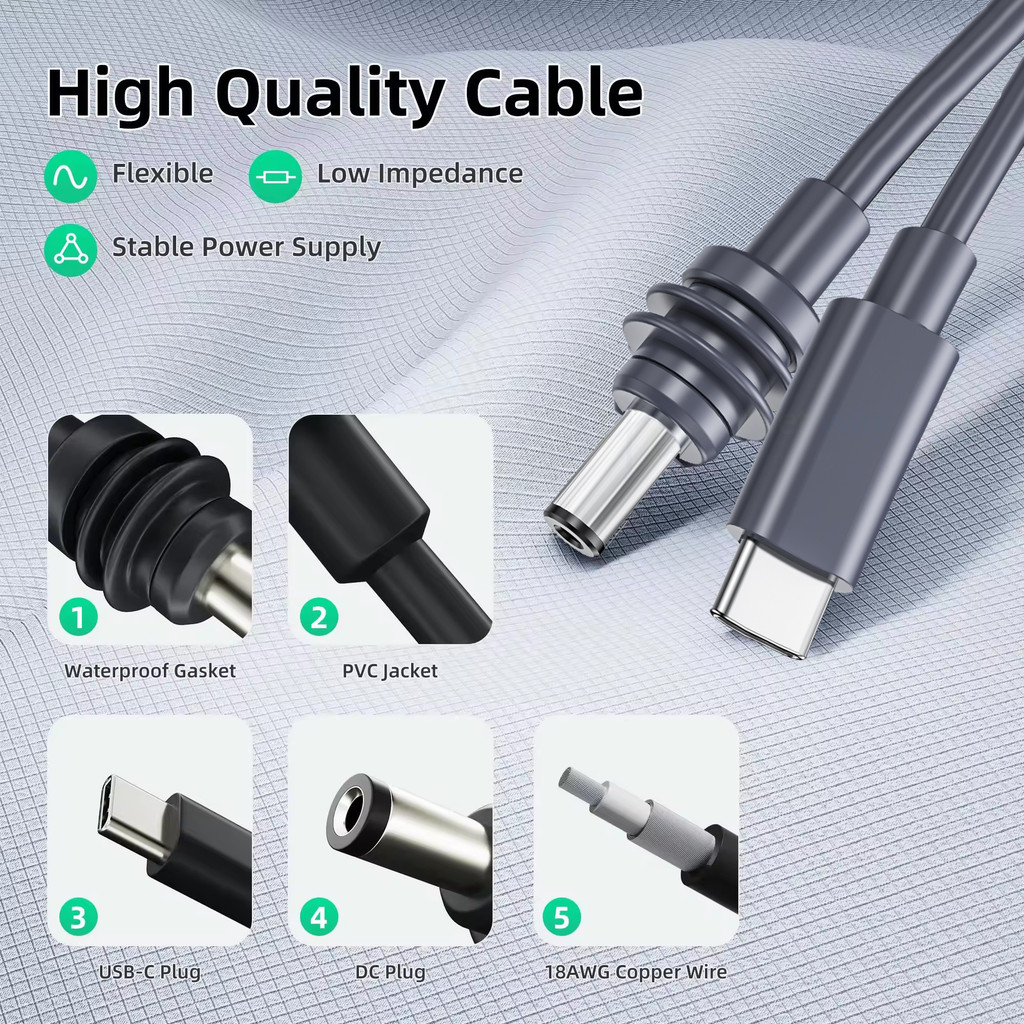 For StarLink Space-x Mini USBC To D Cable 3/5/10m Waterproof Overload ...