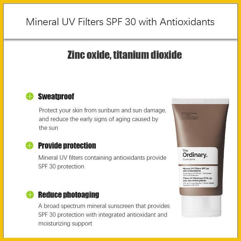 ♣ The Ordinary Mineral UV Filters SPF 30 with Antioxidants Face ...