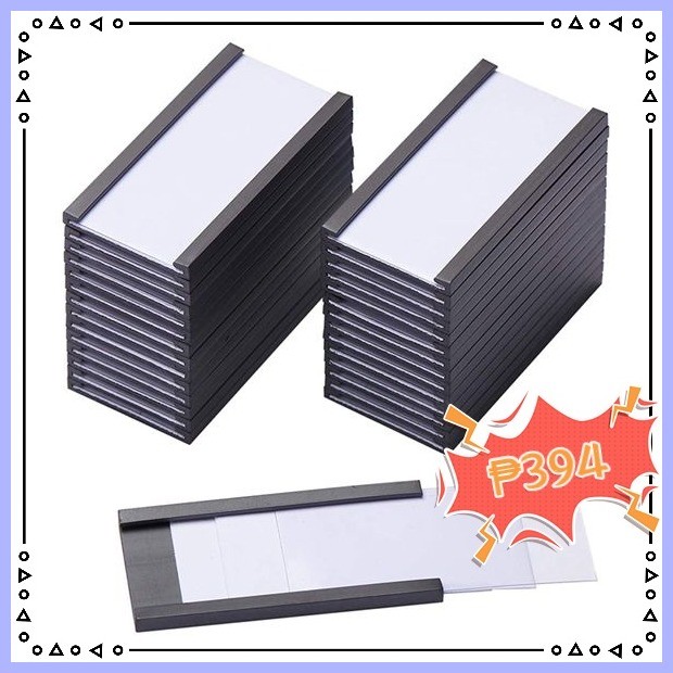 50Pcs Magnetic Label Holders with Magnetic Data Card Holders with Clear ...
