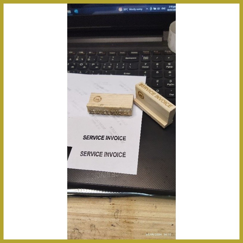 SERVICE INVOICE wood stamp for BIR receipt | Shopee Philippines
