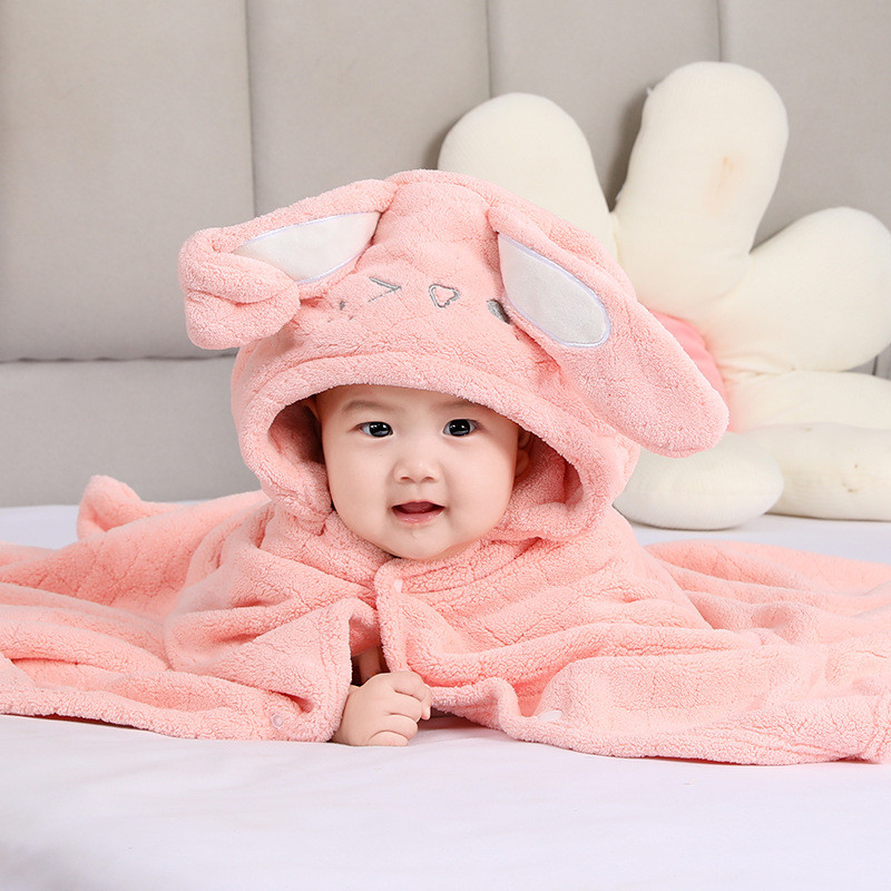 7A Antibacterial Baby Bath Towel Cloak Children's Bath Robe Baby ...