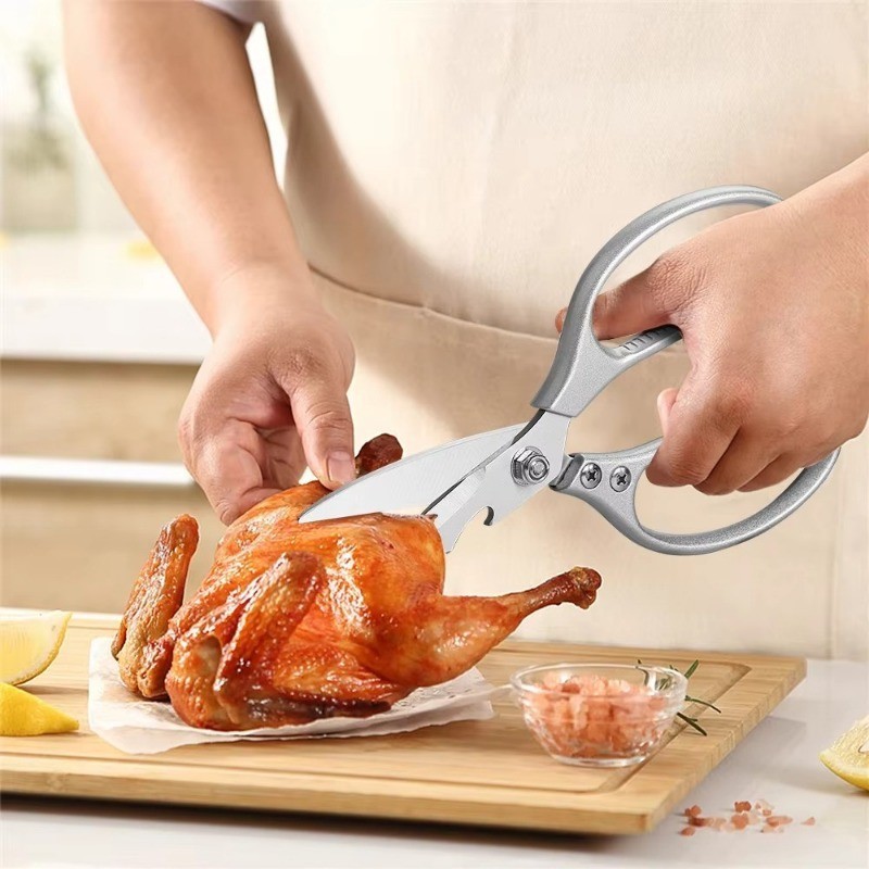 Stainless Steel Kitchen Scissors - Multifunctional Chicken Bone Shear Fish Duck Cut - Chef ...