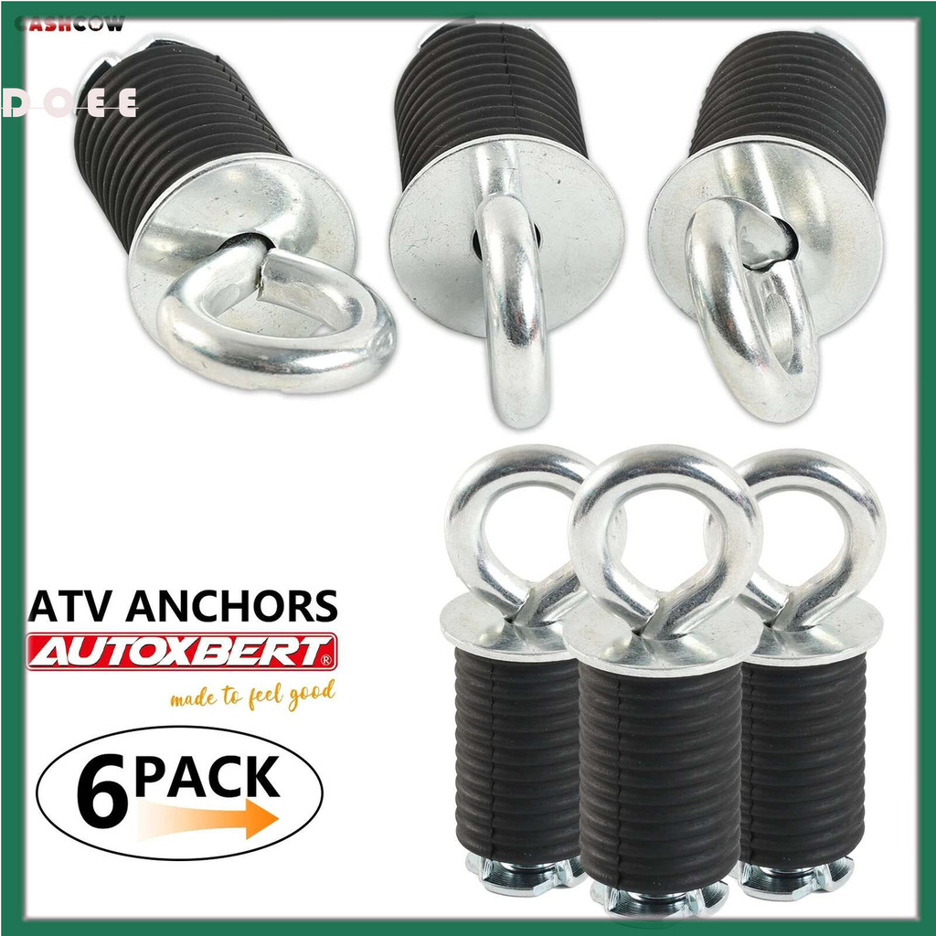 ˇ≮ 6 Pack Down Tie ATV Anchors For Pol Ranger 570 1000 Sportsman 700 XP ...