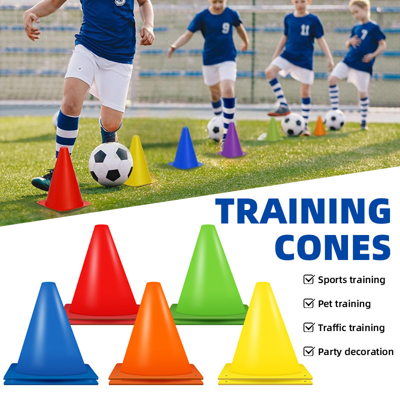 10PCS 18cm Plastic Agility Training Cone - Sports, Soccer, Traffic, and ...