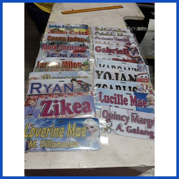 § ∪ FOR BOYS - PVC Name plate - NAme Tags back to back Student ...
