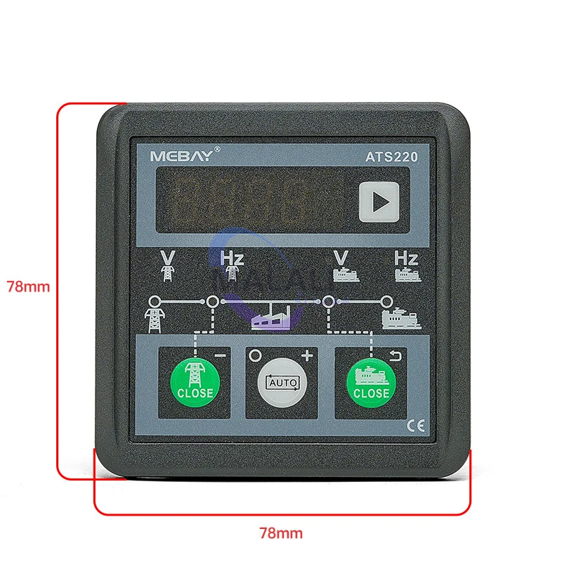 Mebay ATS220 Generator ATS Controller LED Display Auto Manual Dual ...