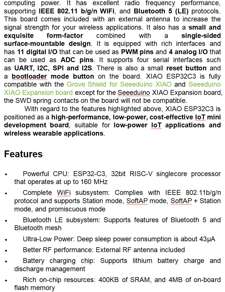 Original authentic Seeed Studio XIAO ESP32C3 xiao esp32 c3thumb WIFI ...