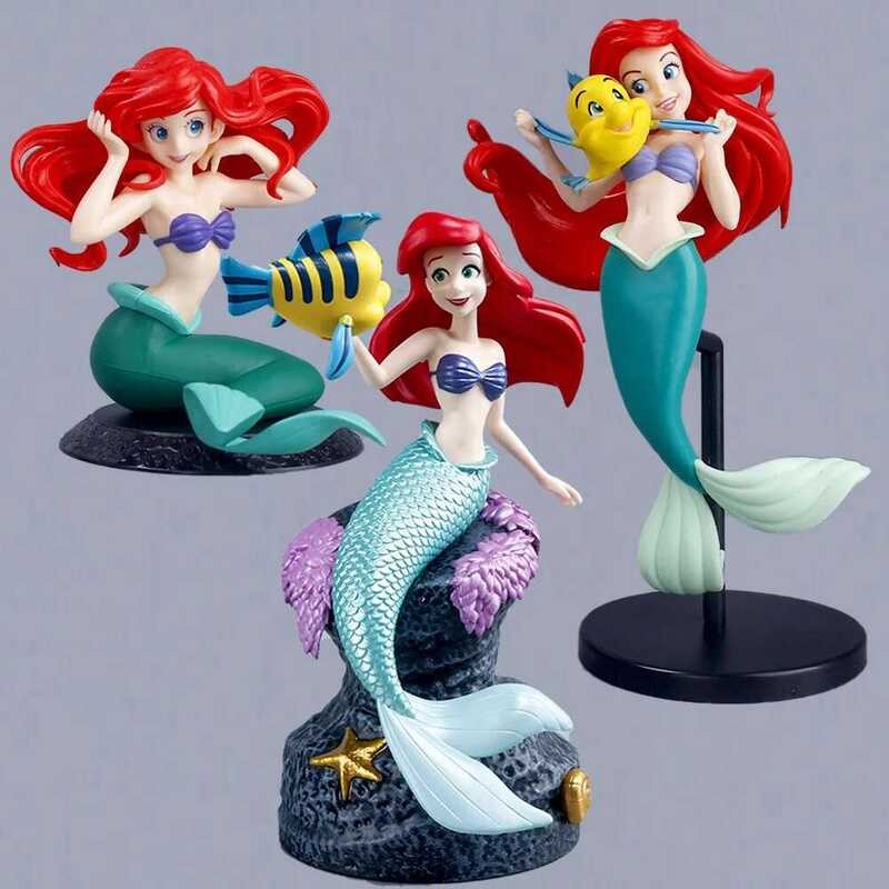 Anime Little Mermaid Ariel Action Figure Toys Ariel The Princess Charm ...