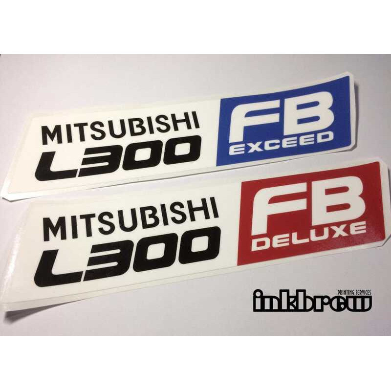 Mitsubishi L300 FB Tailgate Sticker/Decal 1 Piece 039 | Shopee Philippines