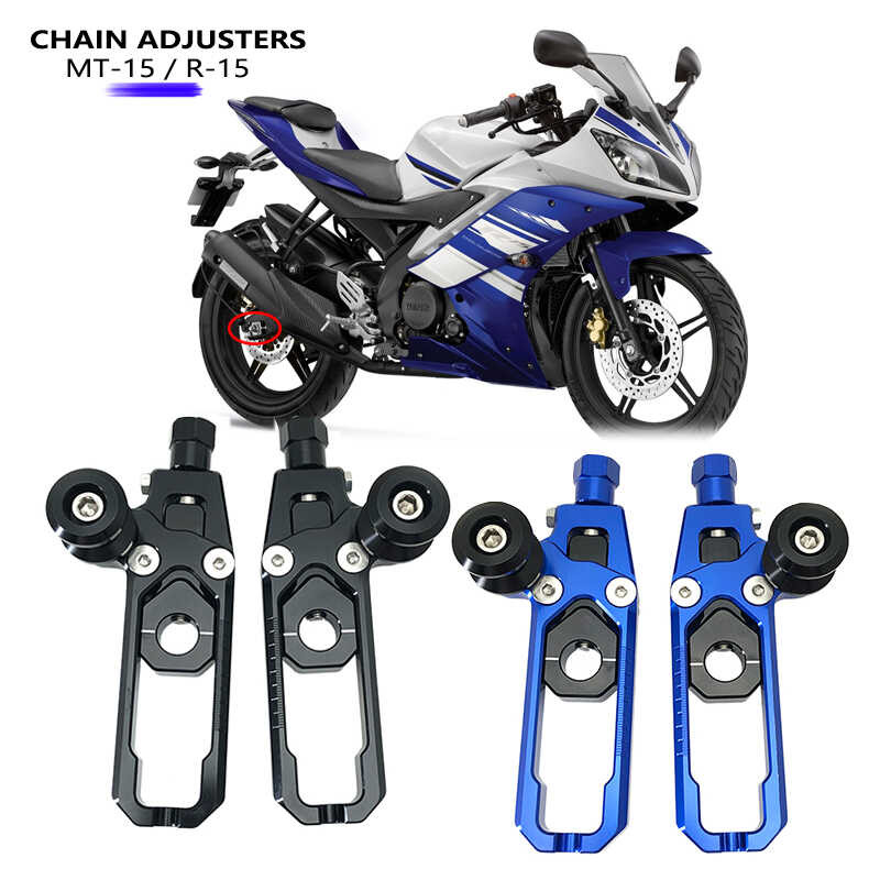 Motorcycle 3 Rear Wheel Axle Bloc Chain Adjusters Tensioners Kit Para ...