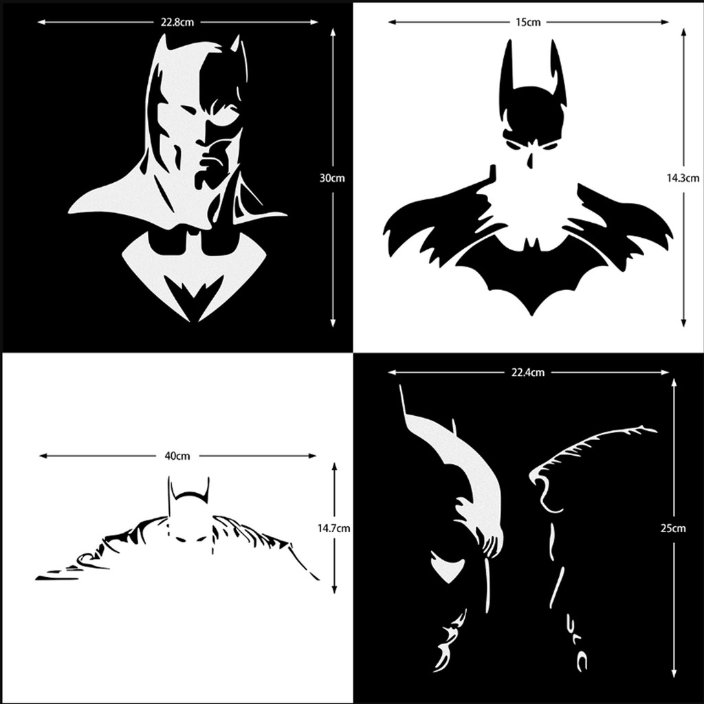 Cartoon Cool Batman Car Sticker Reflective Car Window Door Windshield ...