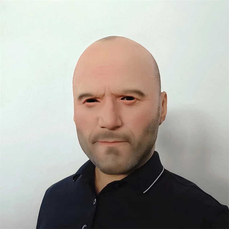 Jason Statham Latex Realistic Bald Man Mas Halloween Carnival Movie ...