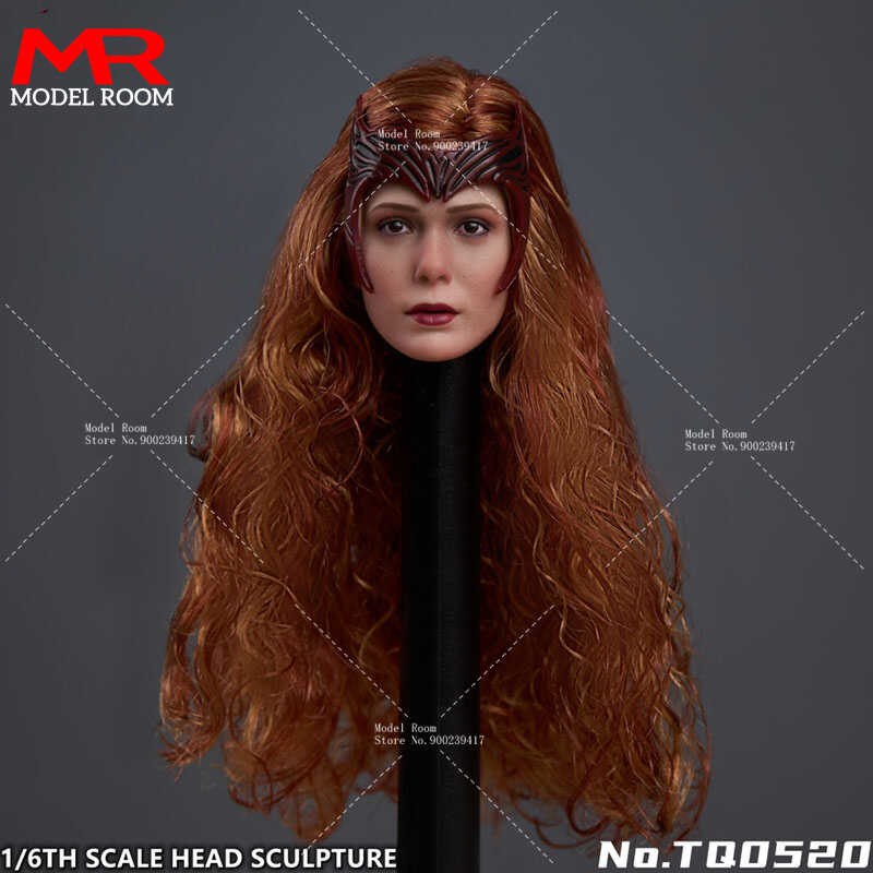 Tq0520 1/6 Elizabeth Olsen Head Sculpt Carving Model Na May Mask Fit 12'' Kababaihang Soldier ...