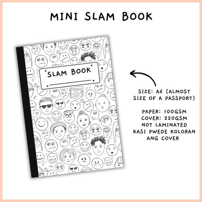 MINI SLAM BOOK ( slum book / autograph / slambook ) | Shopee Philippines