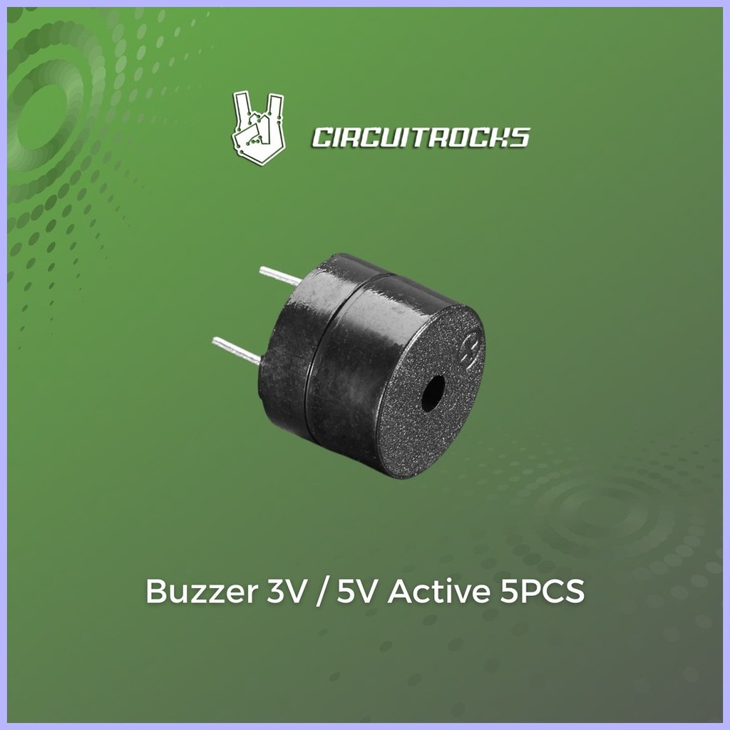 Circuitrocks 3V / 5V Active Buzzer Magnetic Long Continuous Beep Tone ...