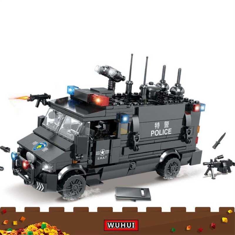 WUHUI Special Forces SWAT Vehicle Car Block Car Police Station City ...