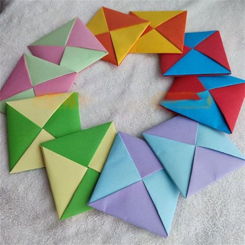 2Pcs Ddakji Paper Flip Toy Ddakji Game Blue Red Hard Cardboard Hiting ...