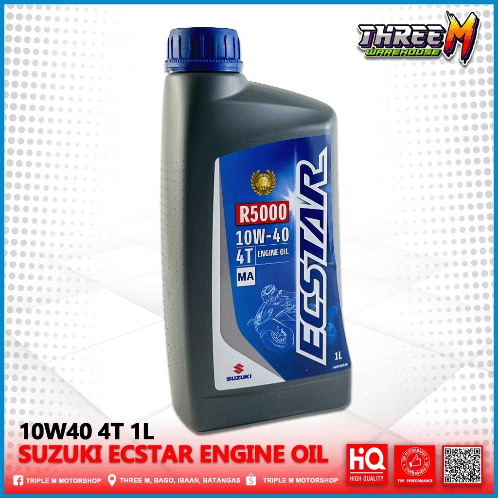 OEM Quality SUZUKI ECSTAR ENGINE OIL 4T 10W-40 1L (12PCS/BOX) | Shopee ...
