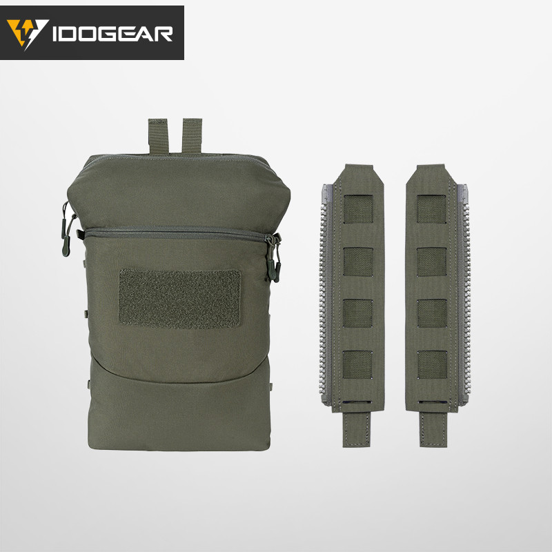 IDOGEAR 2L Tactical Hydration Pouch MOLLE With NO10 Zipper Adapter ...