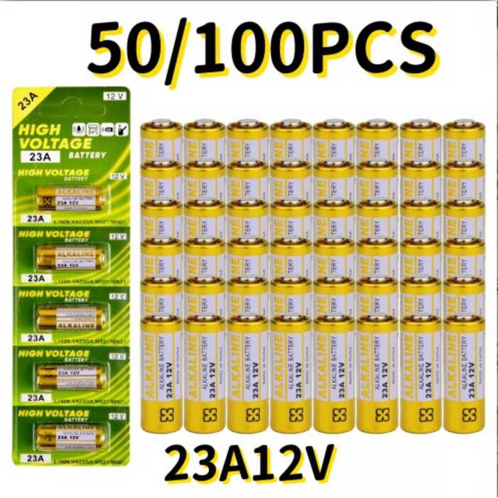 50/100Pcs 12V Alkae Battery A23 23A 23Ga A23s E23a El12 Mn21 Ms21 V23ga ...