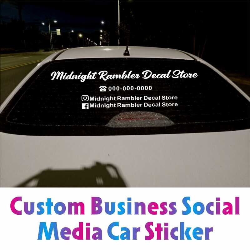 Custom Φ New Business Social Media Car Sticker Decal Business · IG ...