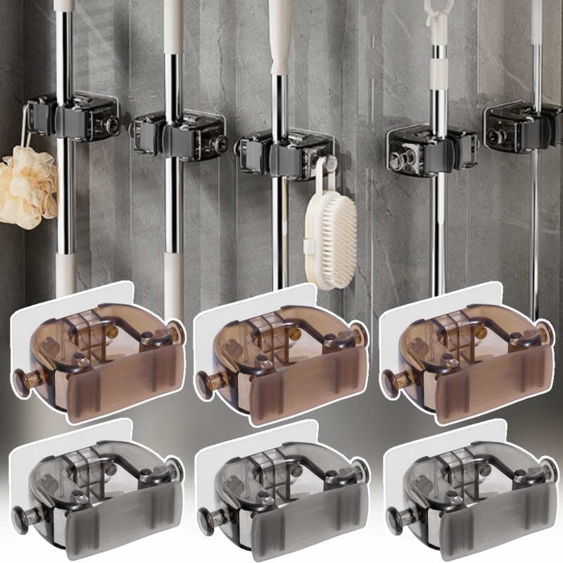 Punch-free Mop Clip - Broom Storage Hanging Hook - for Broom, Mop ...