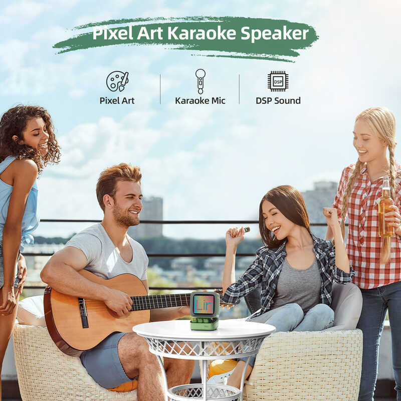 Divoom Orihinal Ditoo Mic Pixel Art Portable Speaker Para Sa PC Na May ...
