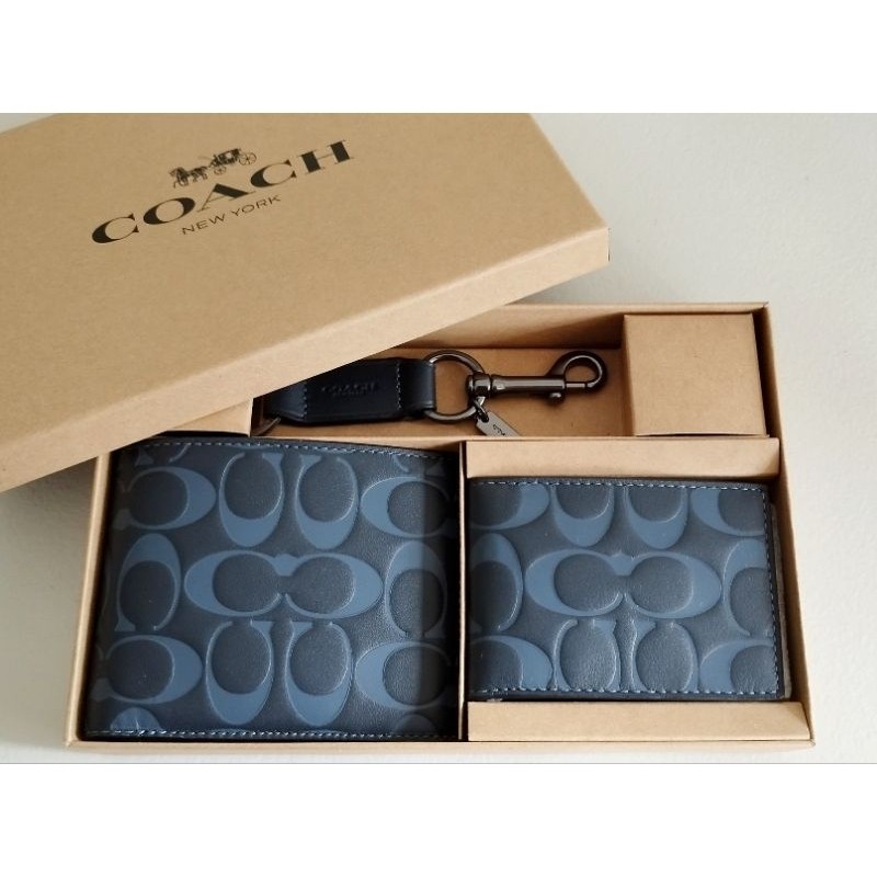 Original Coach Boxed 3 In 1 Wallet Gift Set | Shopee Philippines