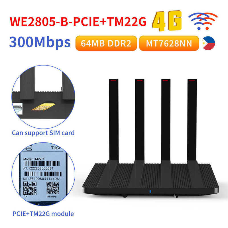 Home 4G LTE Router, We2805-B-Tm22g Module, Cloud Card, Free 10G ...