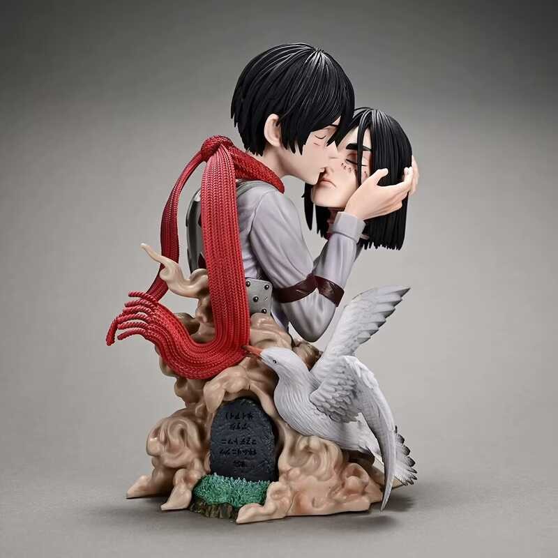 Attack Giant GK Death Kiss Hugging Head Mikasa Ackerman Double Statue ...