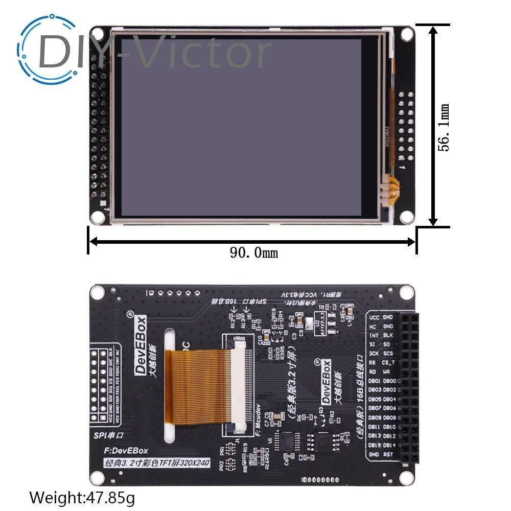 Development STM32F407VET6 Cortex-M4 STM32 Minimum System Learning ARM Core Board +3.2 Inch LCD ...